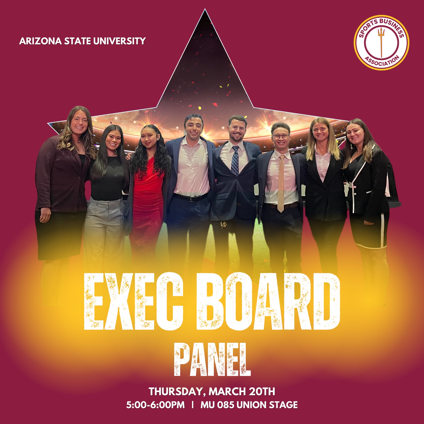 SBA Spring ’25 Flyers – Exec Panel | Sports Business Association at ASU